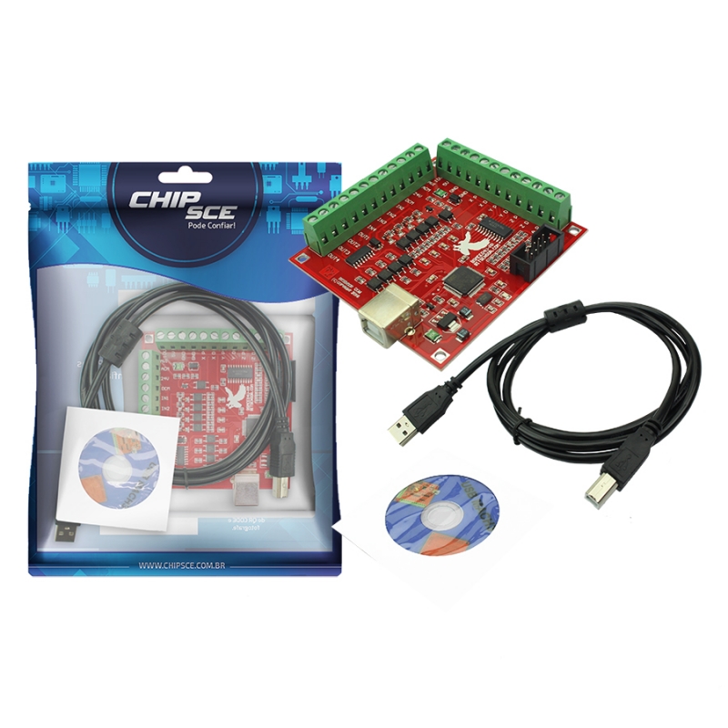 Só Tudo - PLACA DE INTERFACE DE DRIVER MACH3 USB 100KHz