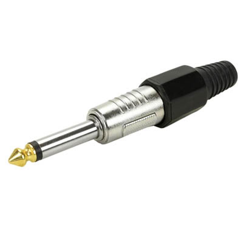 Só Tudo - PLUG P10 MONO PRETO PROFISSIONAL