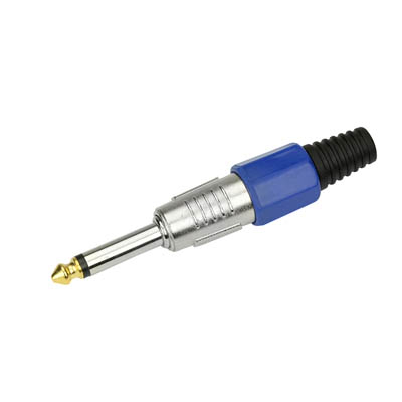 Só Tudo - PLUG P10 MONO AZUL PROFISSIONAL