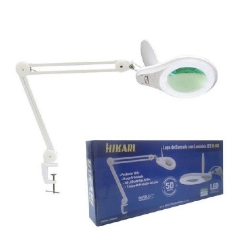 Só Tudo - LUPA DE BANCADA HIKARI HL400 5X AUMENTO