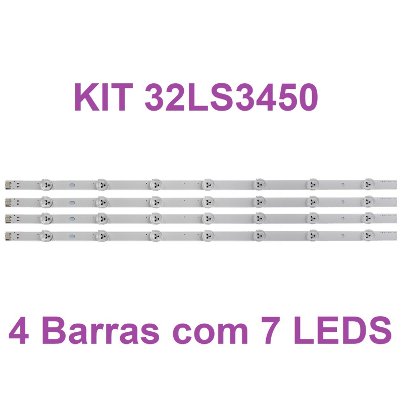 Só Tudo - KIT BARRAS DE LED PARA TV LG 32LS3450